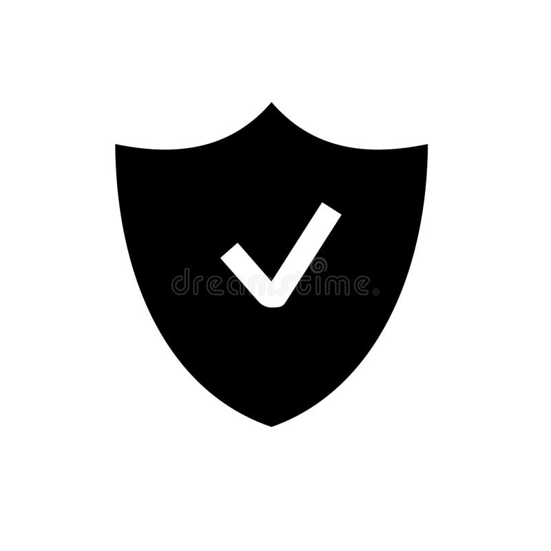 Shield with a Check Mark, a Symbol of Protection Stock Illustration ...