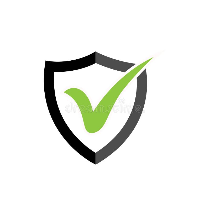 Shield with Check Mark, Tick Symbol. Secured, Protection Vector Icon ... Shield with Check Mark, Tick Symbol. Secured, Protection Vector Icon ...