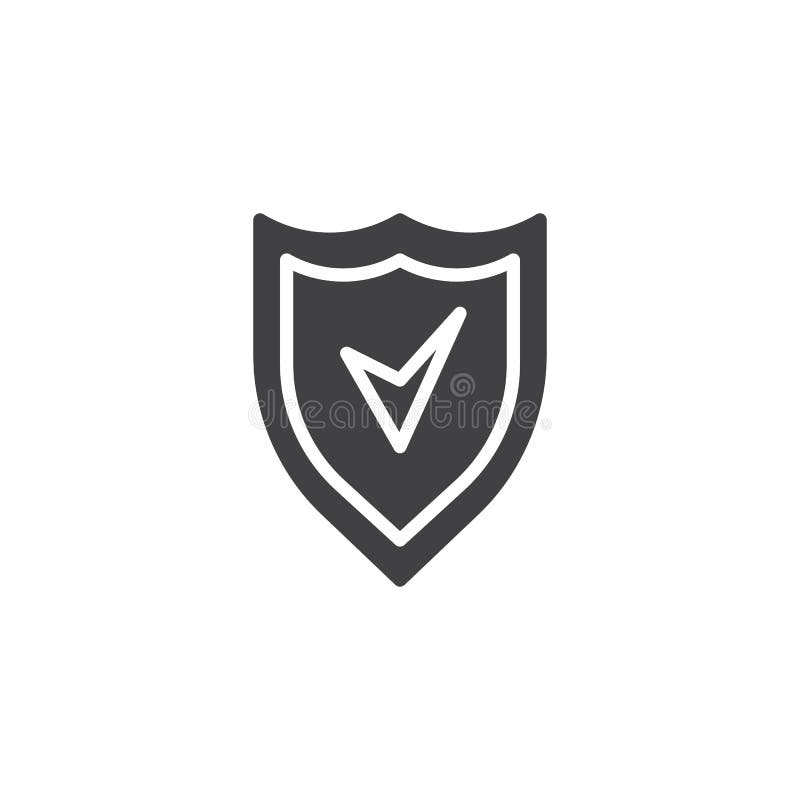 Shield with Check Mark Vector Icon Stock Vector - Illustration of ... Shield with Check Mark Vector Icon Stock Vector - Illustration of ...
