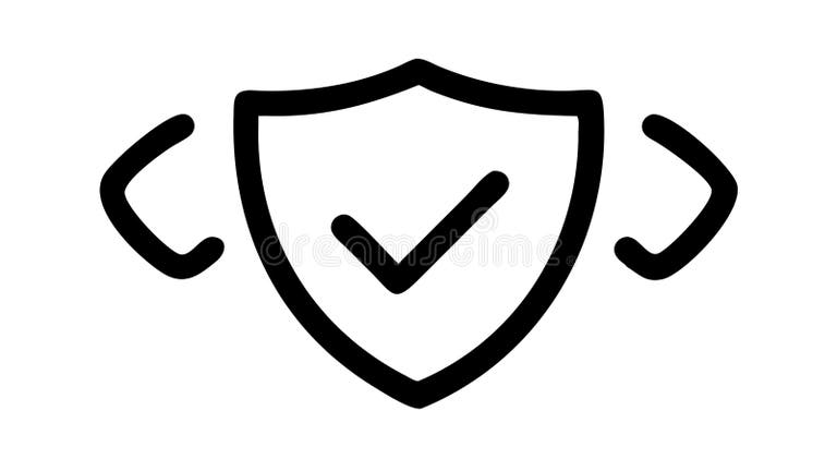 Shield with Checkmark Icon Representing Verified Security Protection ...