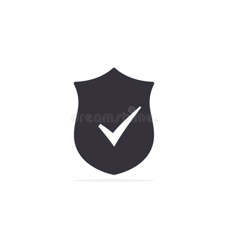Shield with Checkmark Symbol Vector Isolated Flat Icon Stock Vector ...