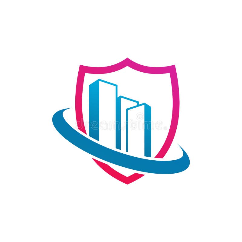 Shield City Logo Vector Template, Creative Building Logo Design ...