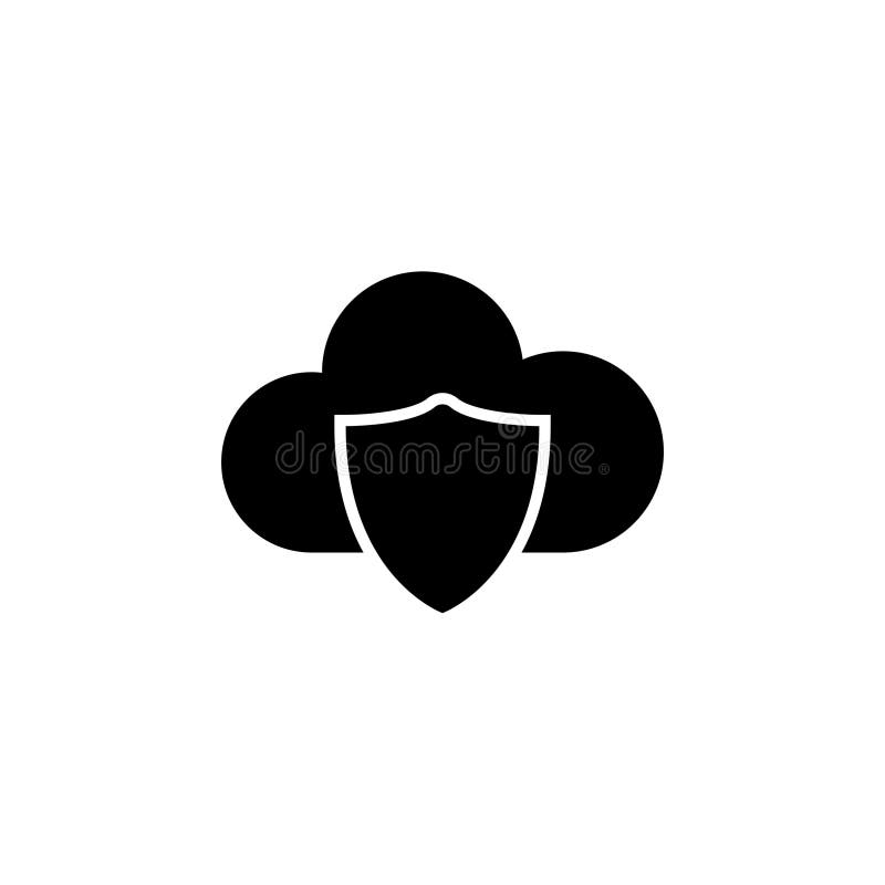 Shield Cloud, Data Protection Flat Vector Icon Stock Vector ...