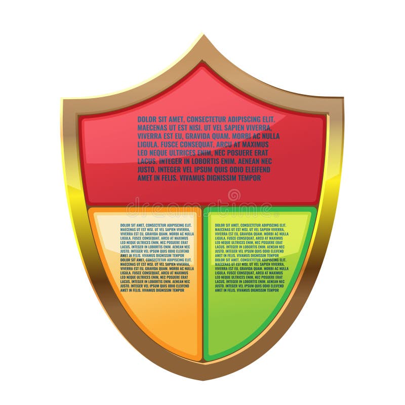 Shield Color Info Graphic Template Vector Stock Illustration ...