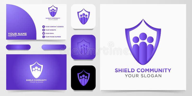 Shield Community, Group People Logo Design, Vector Illustration Stock ...