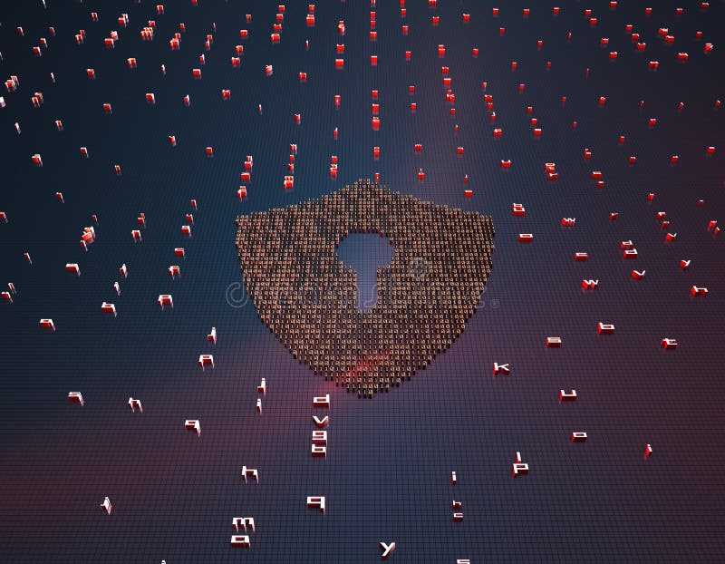 Shield Composed of Binary Code, Network Data Transmission, Program Core and Network Security ...