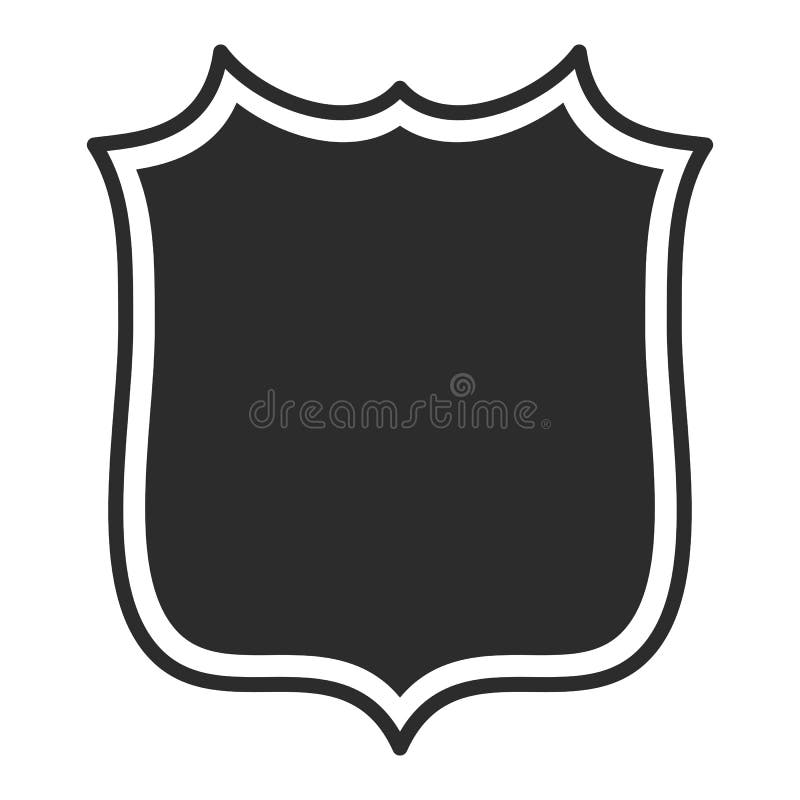 Shield with Contour. Safe and Protect Logo Stock Illustration ...