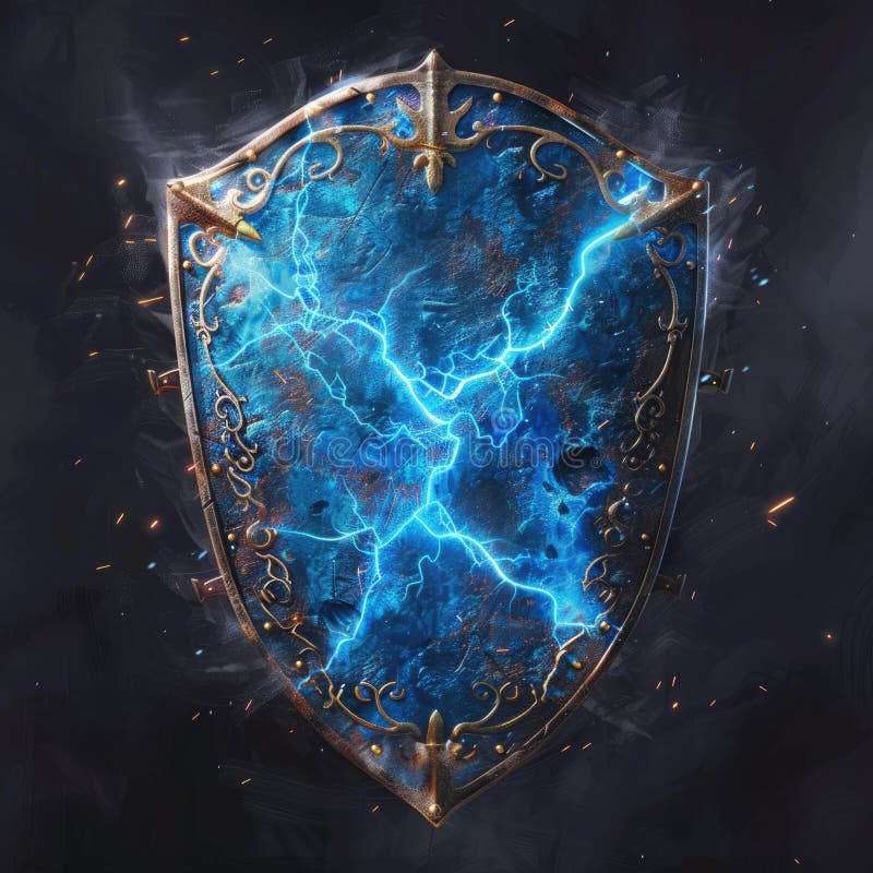 The Shield Crackled with Blue Lightning, Creating an Electrifying ...
