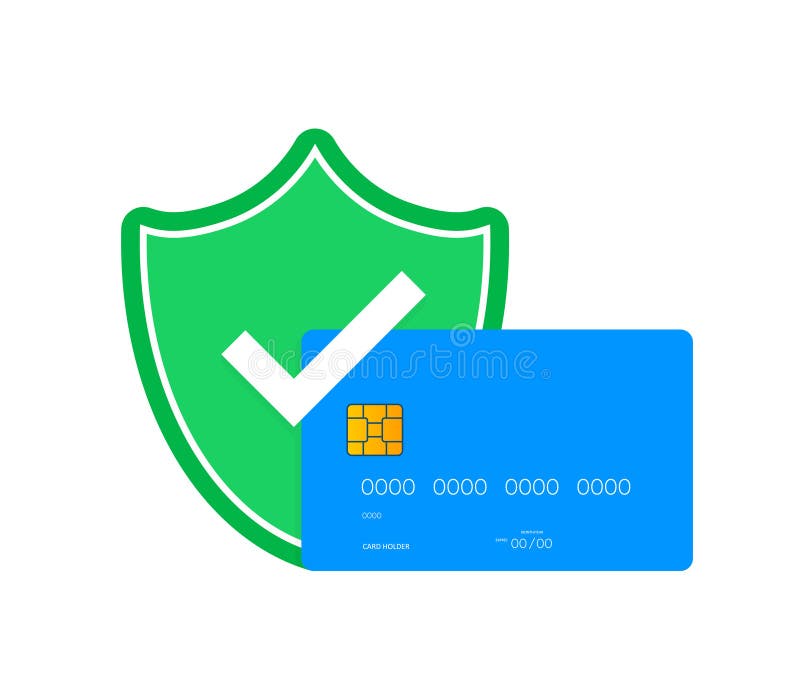 Shield and Credit Card. Secure Payment Label. Ssl Secure. Stock Vector ...