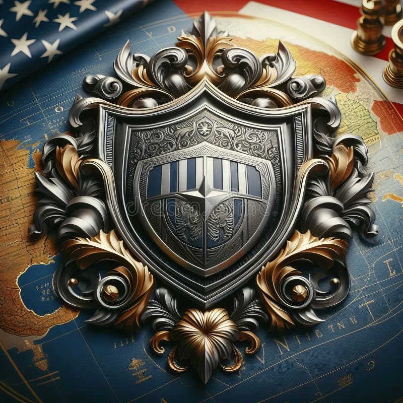 Shield Crest a Shield or Crest Design Symbolizing Protection Her Stock ...