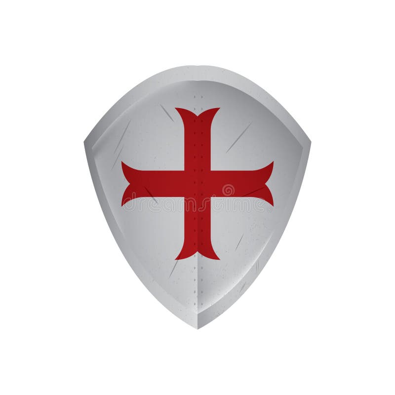 Shield with Cross. Vector Illustration Decorative Background Design ...