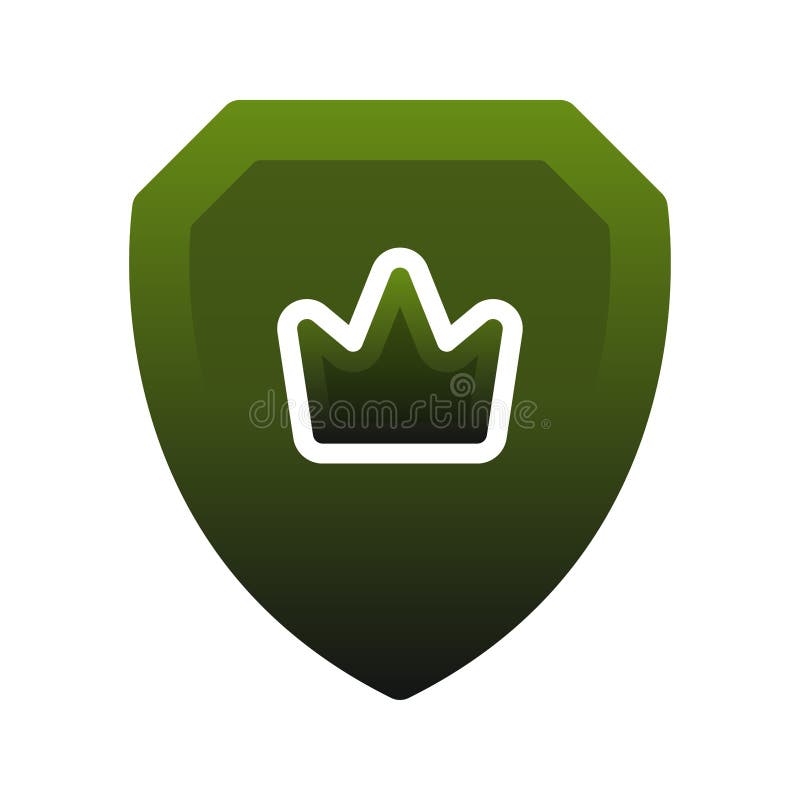 Shield Crown Gradient Logo Design Template Icon Stock Vector ...