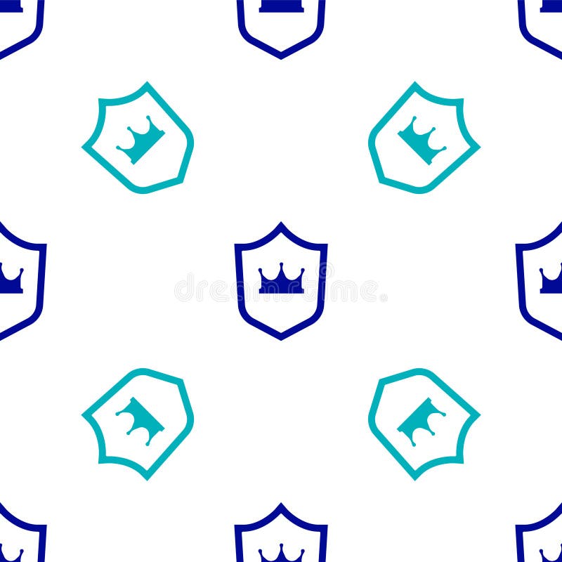 Shield With Crown Icon Isolated On White Background. Vector Stock ...
