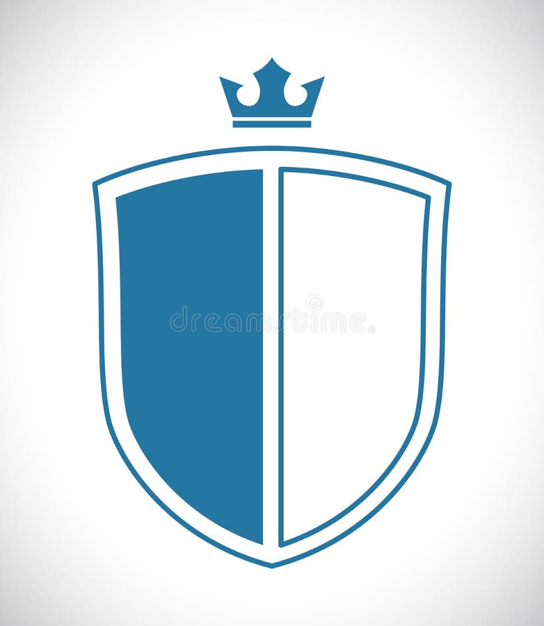 Shield and crown icon stock vector. Illustration of heraldic - 201103086