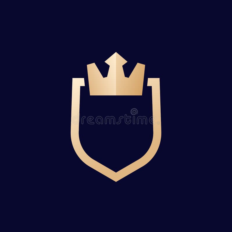 Shield and Crown Logo Template, Vector Design Stock Vector ...