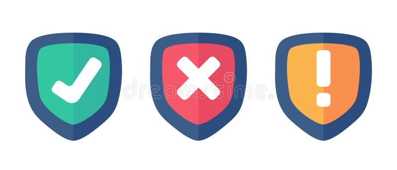 Shield Data Protection Status. a Check Mark on the Shield Stock Vector ...