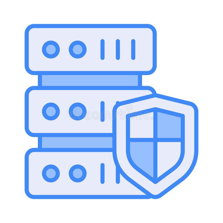Shield with Database Icon. Personal Data, Cyber Data or Information ...