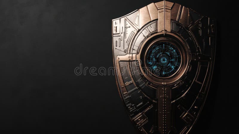 Shield Design Featuring Cybernetic Patterns and Robotic Eye To ...