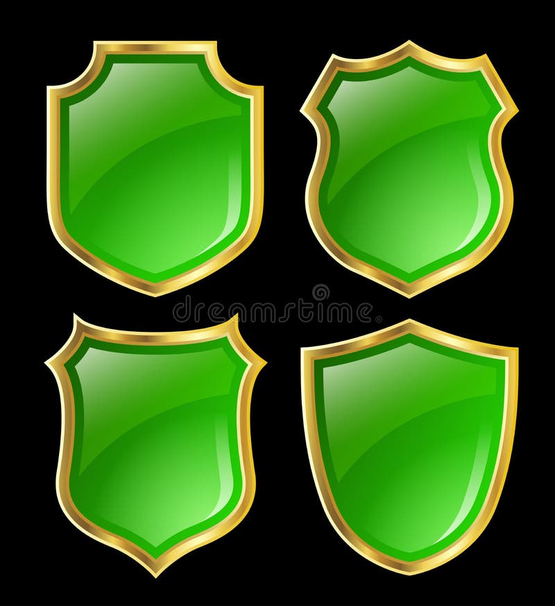 Shield design set stock vector. Illustration of gothic - 5051988