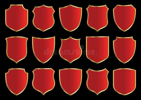 Shield design set stock vector. Illustration of royal - 4974684