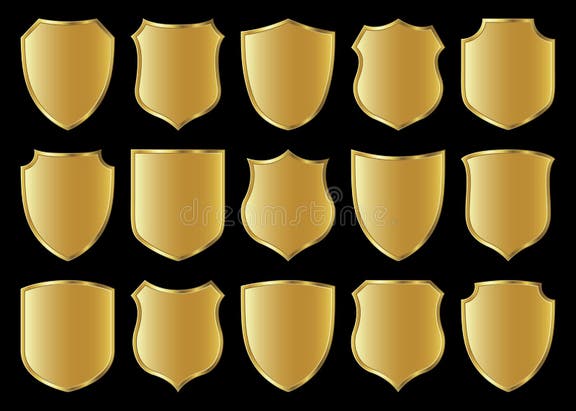 Shield design set stock vector. Illustration of gothic - 5051988