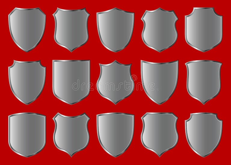 Shield design set stock vector. Illustration of arms, decoration - 5126552