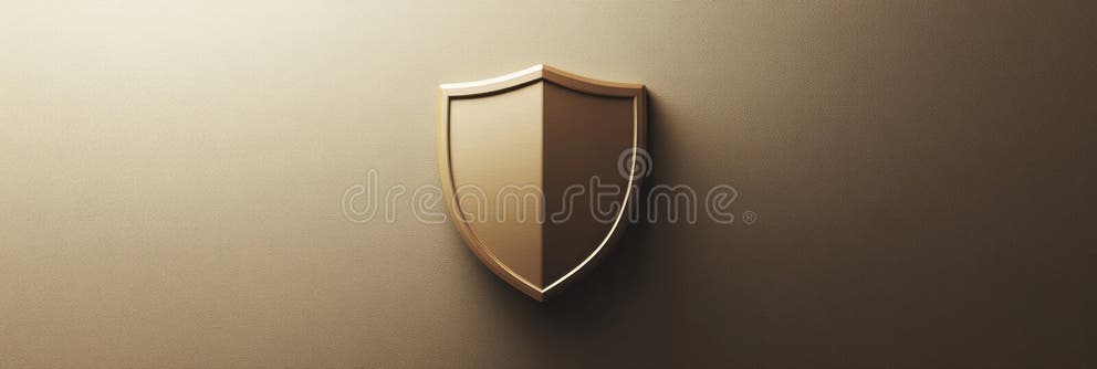 Shield Design on a Textured Wall Representing Protection and Security ...