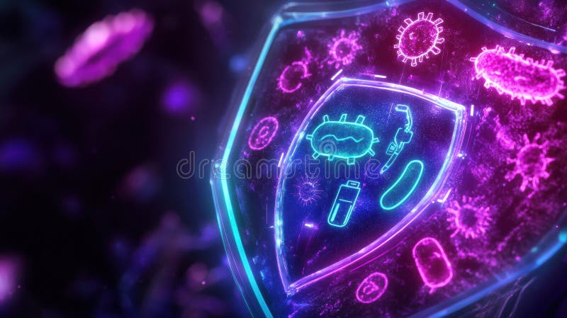 Shield Designed To Deflect and Protect Against Harmful Microbes in a ...