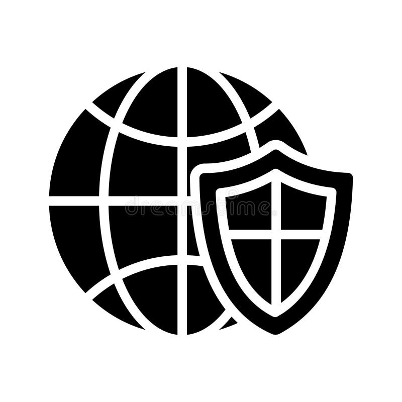 Shield on Earth, Concept of Global Protection Vector Illustration Stock ...