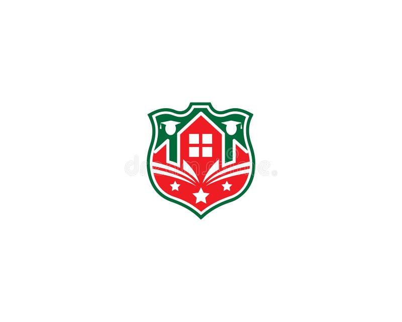 Shield Education Home Logo Design Stock Vector - Illustration of logo ...
