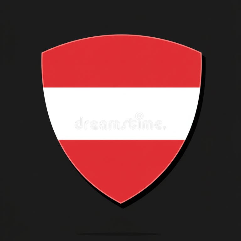 A Shield Emblem Features an Abstract Design Resembling the Austrian ...