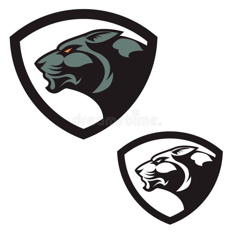 Shield Emblem Template with Puma Head. Design Elements for Logo, Label ...