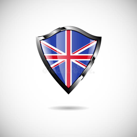 Shield England stock vector. Illustration of flag, gleam - 90623085