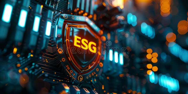 A Shield with ESG Elements Protecting a Company from External Threats ...