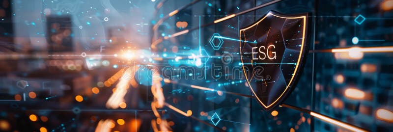 A Shield with ESG Elements Protecting a Company from External Threats ...