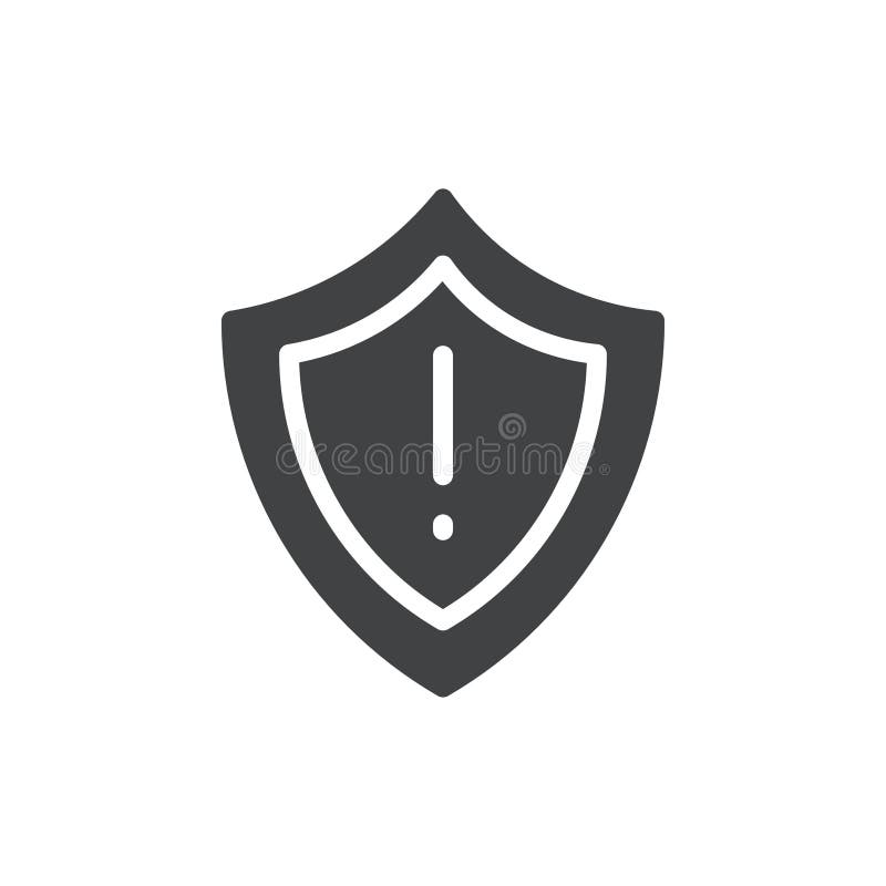 Shield with an Exclamation Mark Icon Simple Vector Symbol Stock Vector ...