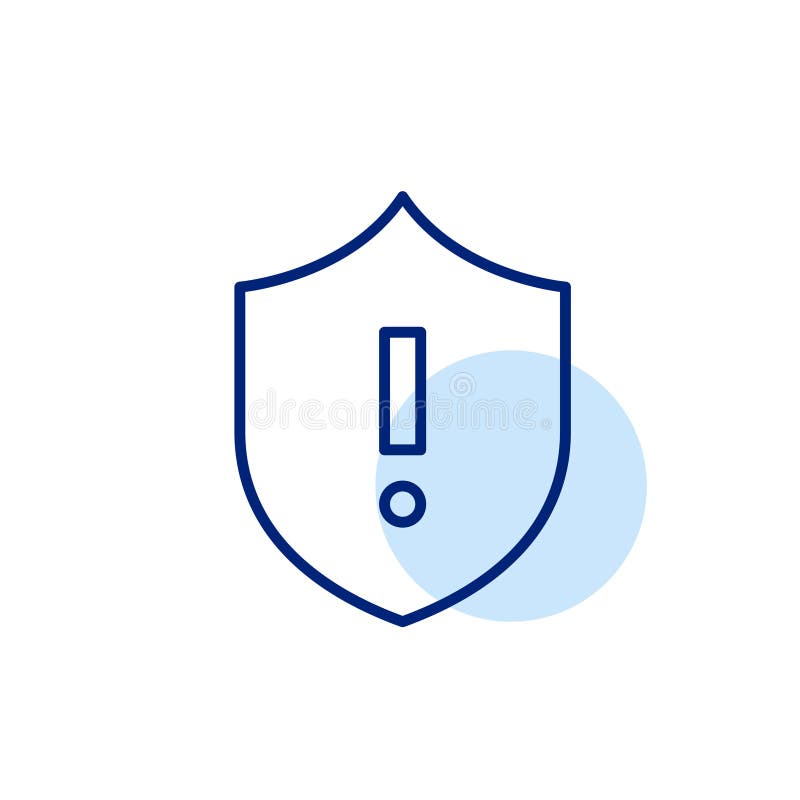 Shield and Exclamation Mark. Security Warning and Emergency Alert ...