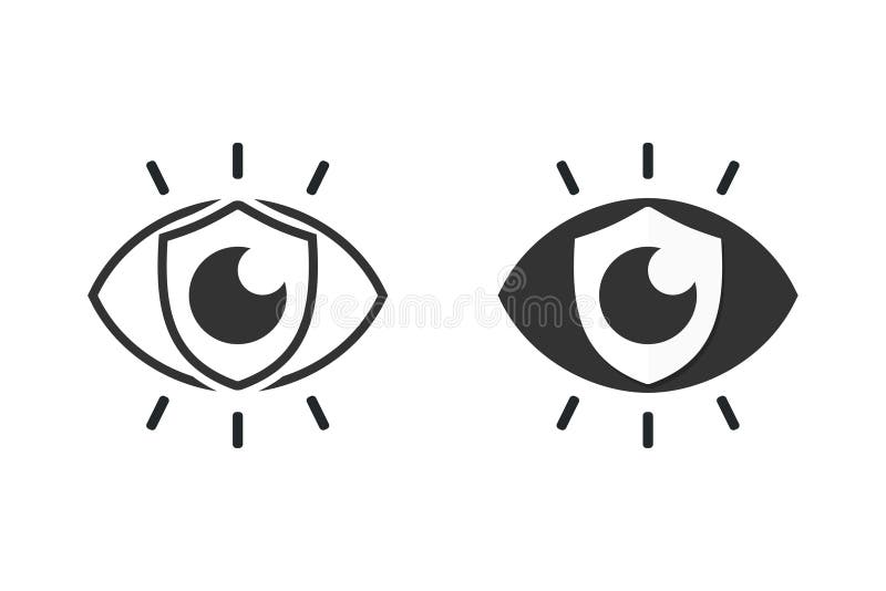 Shield Eye Icon. Illustration Vector Stock Illustration - Illustration ...