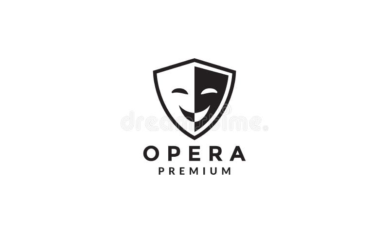 Shield with Face Opera Logo Symbol Icon Vector Graphic Design ...