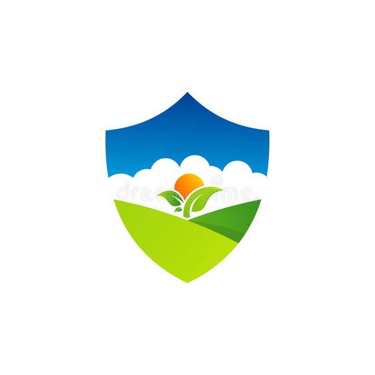 Shield Farm Logo Design Vector Template. Farm Logo Concept Stock ...