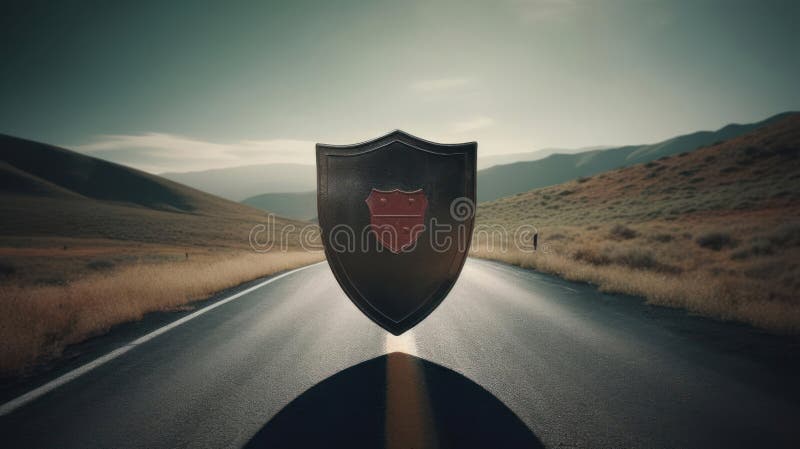 A Shield with a Stop Sign Symbolizing the Protection of Private ...