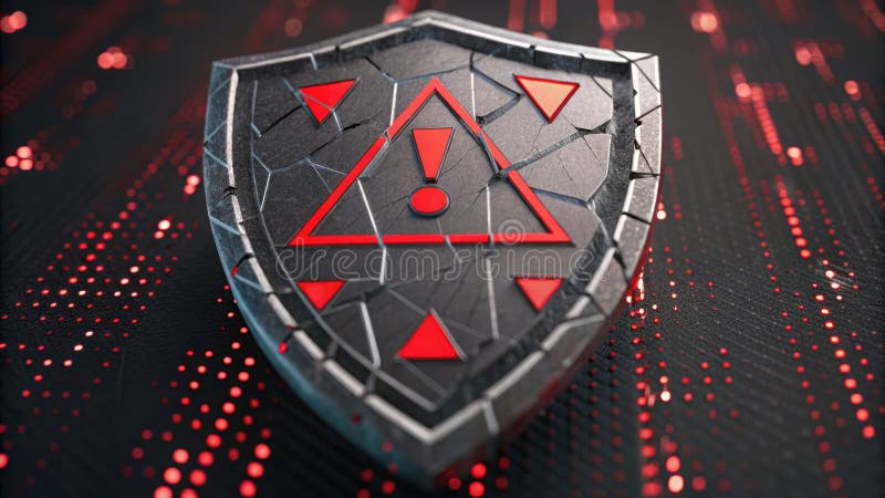 Shield Featuring a Prominent Red Triangle Design Representing a ...