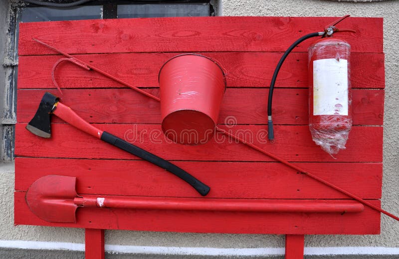 Shield of Fire Extinguishing Fire_2 Stock Image - Image of firefighter ...