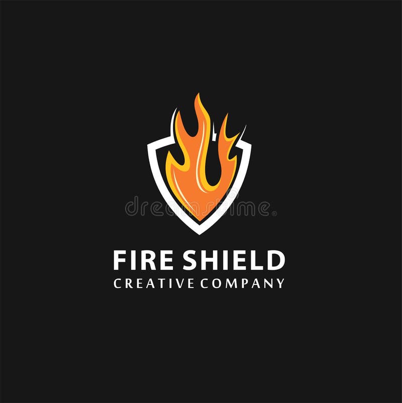 Shield Fire Logo Design Element, Security Logo Stock Vector ...