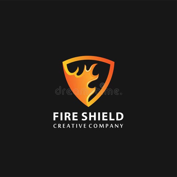 Shield Fire Logo Design Element, Security Logo Stock Vector ...