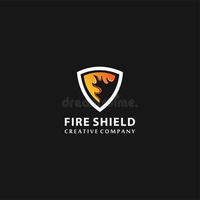 Shield Fire Logo Design Element, Security Logo Stock Vector ...