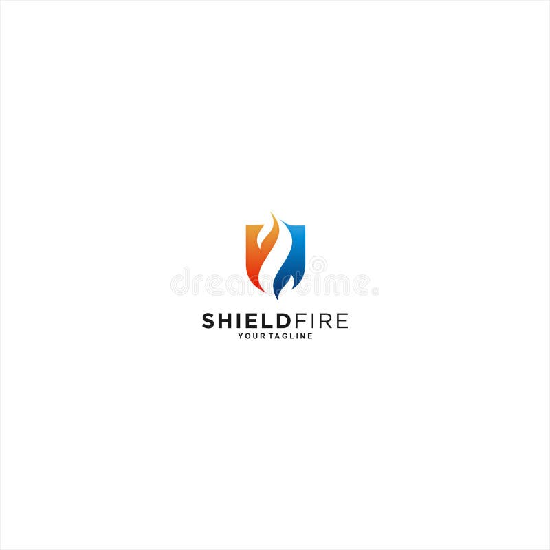Shield and Fire Protection Concept Custom Firefighter Logo Vector ...