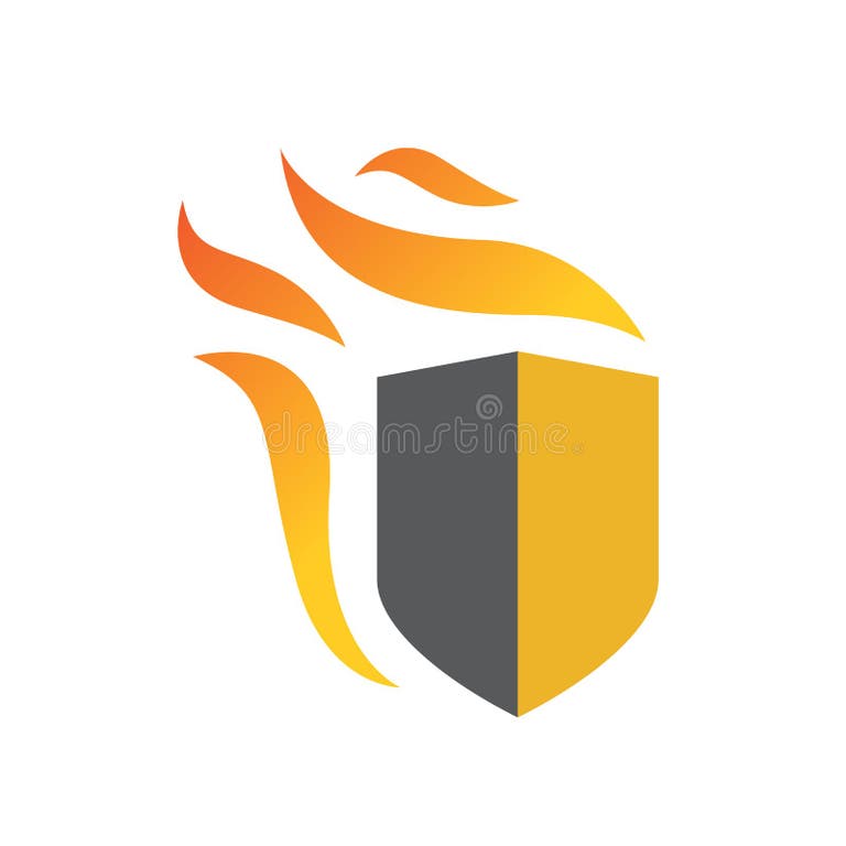 Shield and Fire Protection Concept Custom Firefighter Logo Vector ...