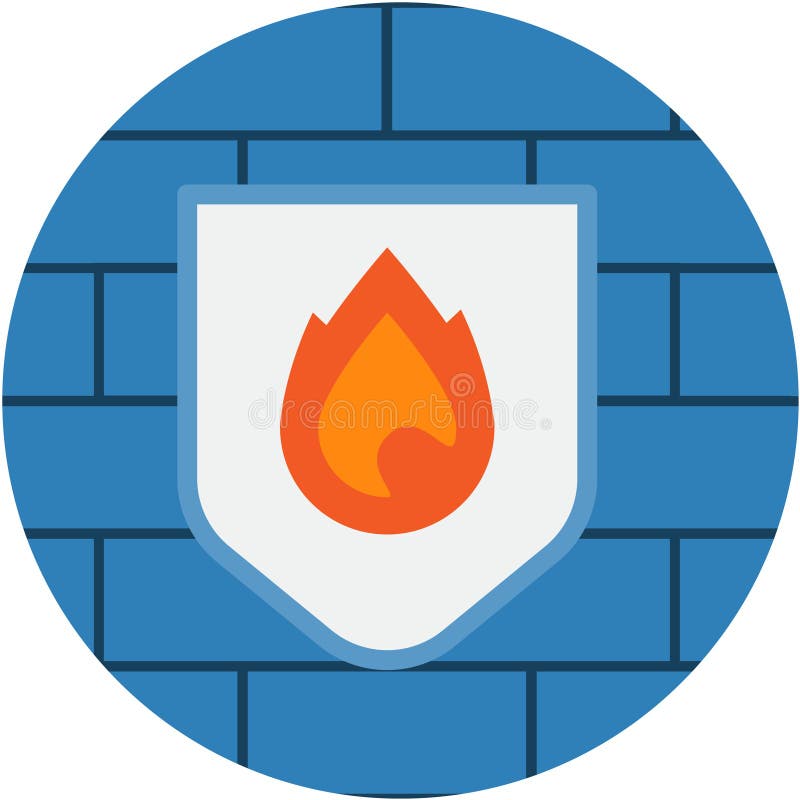 Shield Firewall Internet Security Abstract Icon. Stock Illustration ...