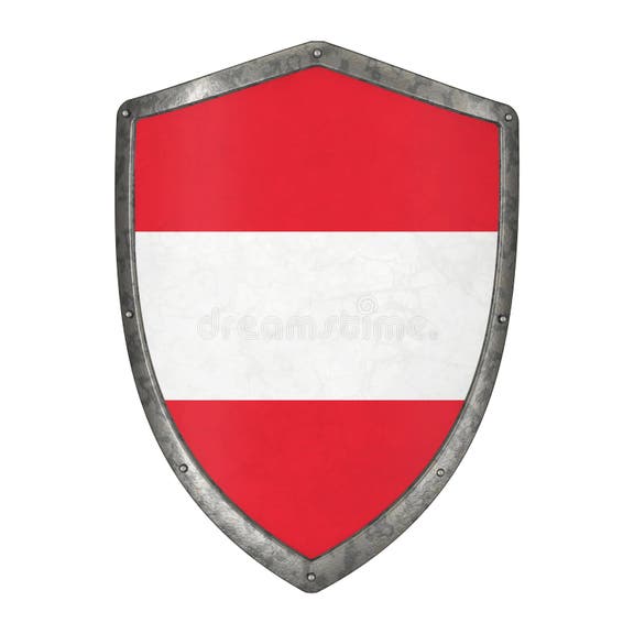 Shield Flag Austria Austrian Emblem Country State Shape Stock ...